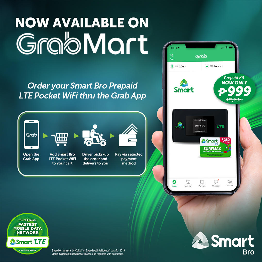 Get a Smart Bro LTE Pocket WiFi delivered to your doorstep via GrabMart ...