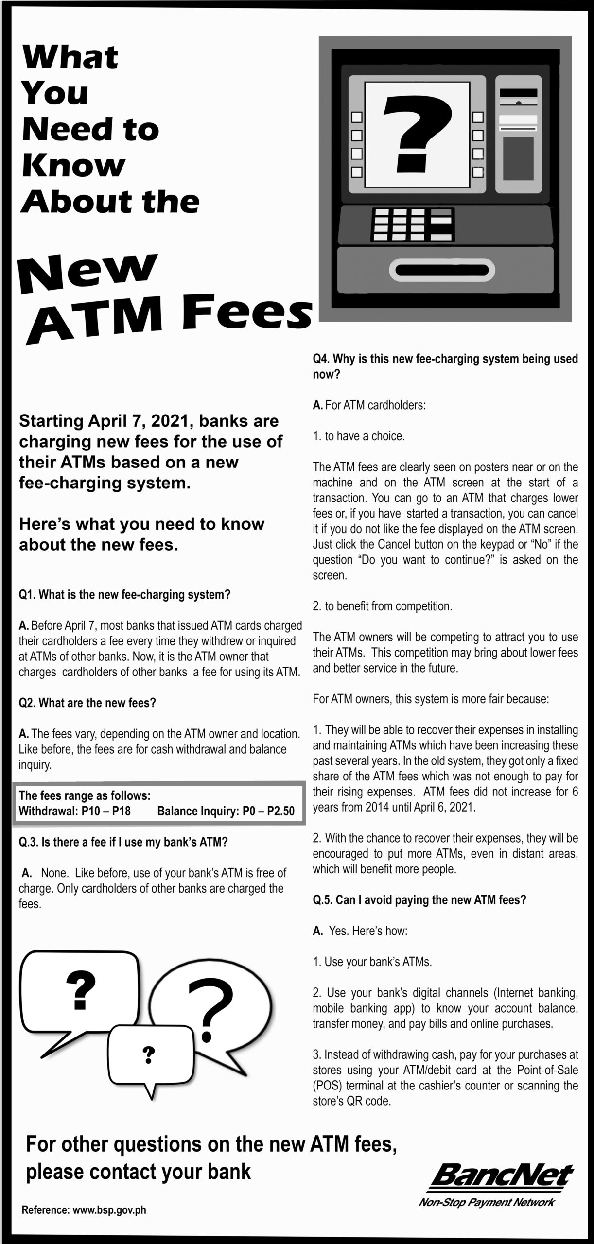 New ATM fees starting April 7, 2021 | Inquirer Business