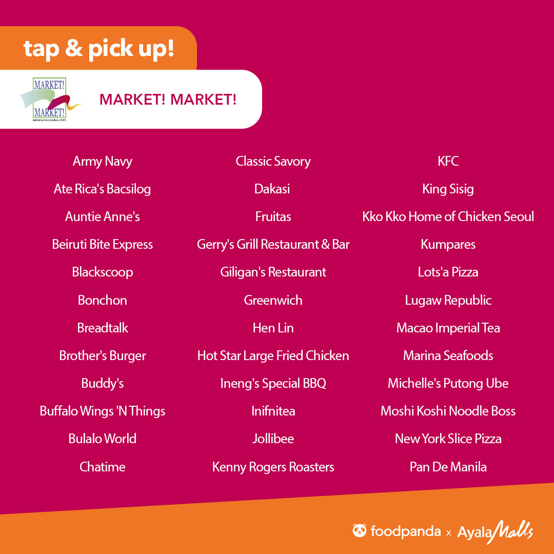 Stay safe and satisfy your cravings through Foodpanda x Ayala Malls tap ...