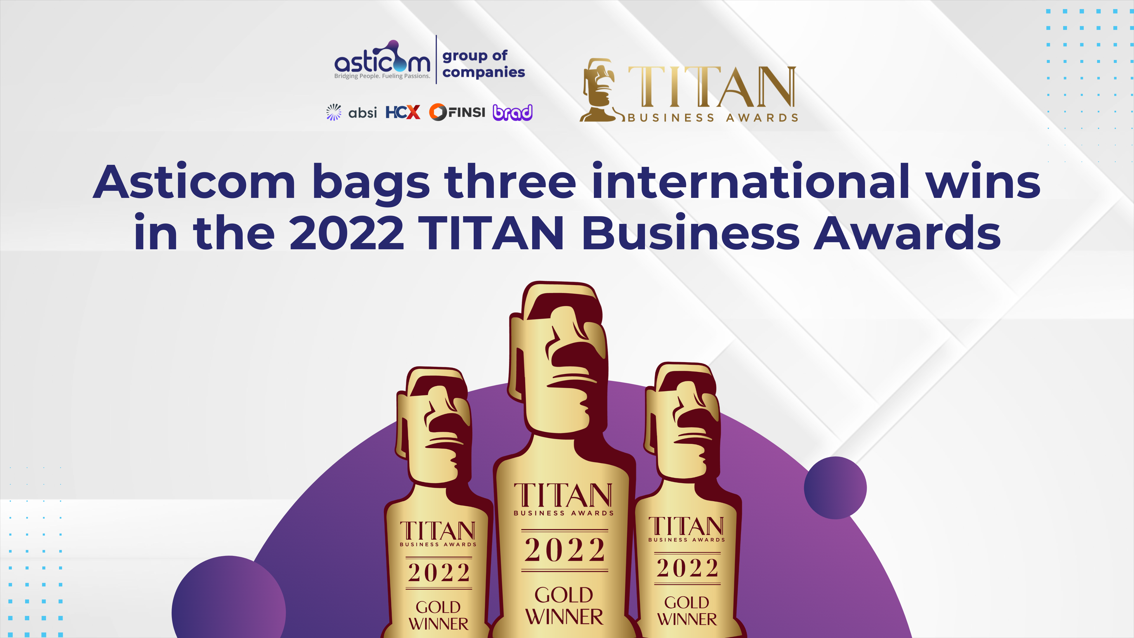 Asticom bags three golds in 2022 TITAN Business Awards