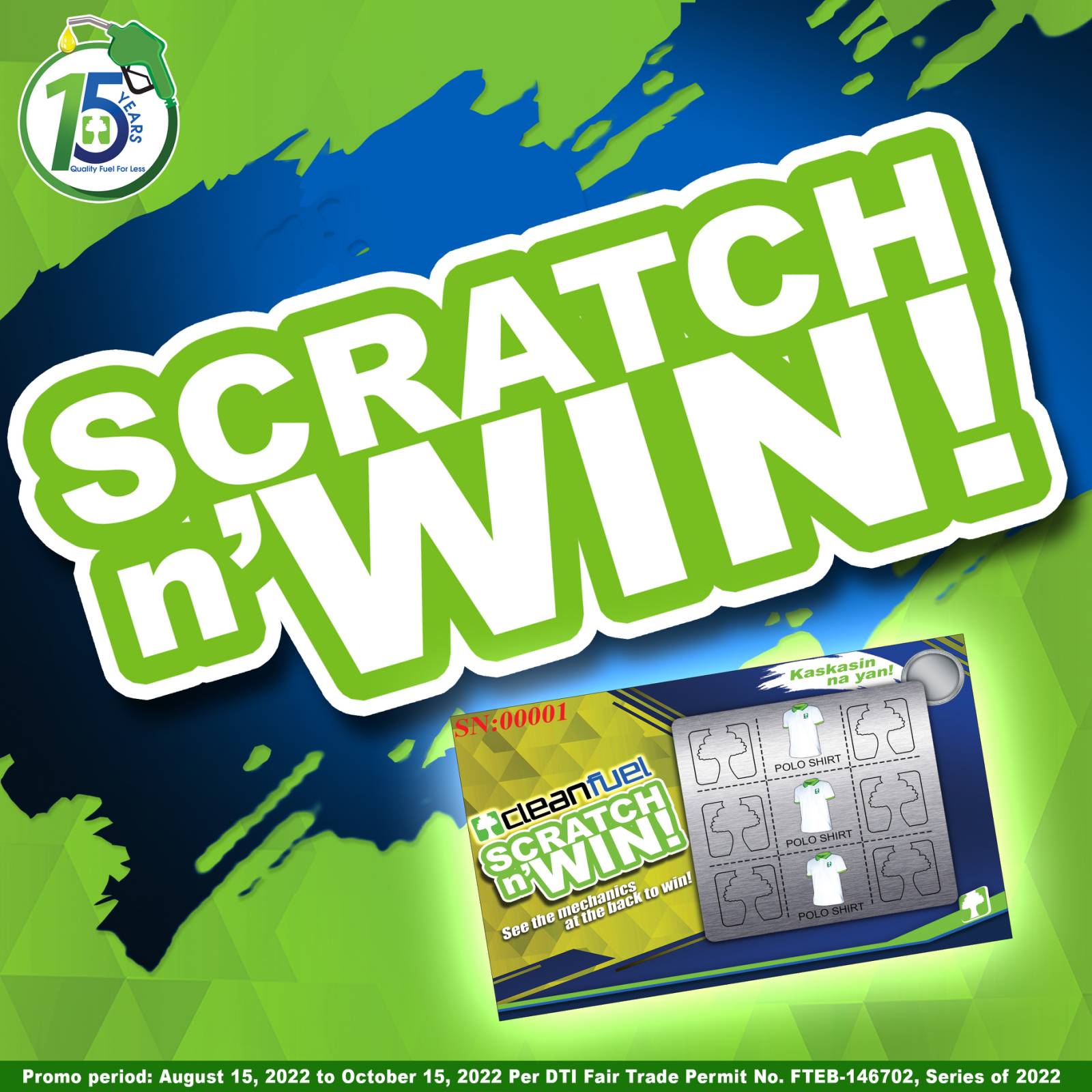 Gas up and win instant prizes via 'Scratch N' Win' promo at Cleanfuel ...