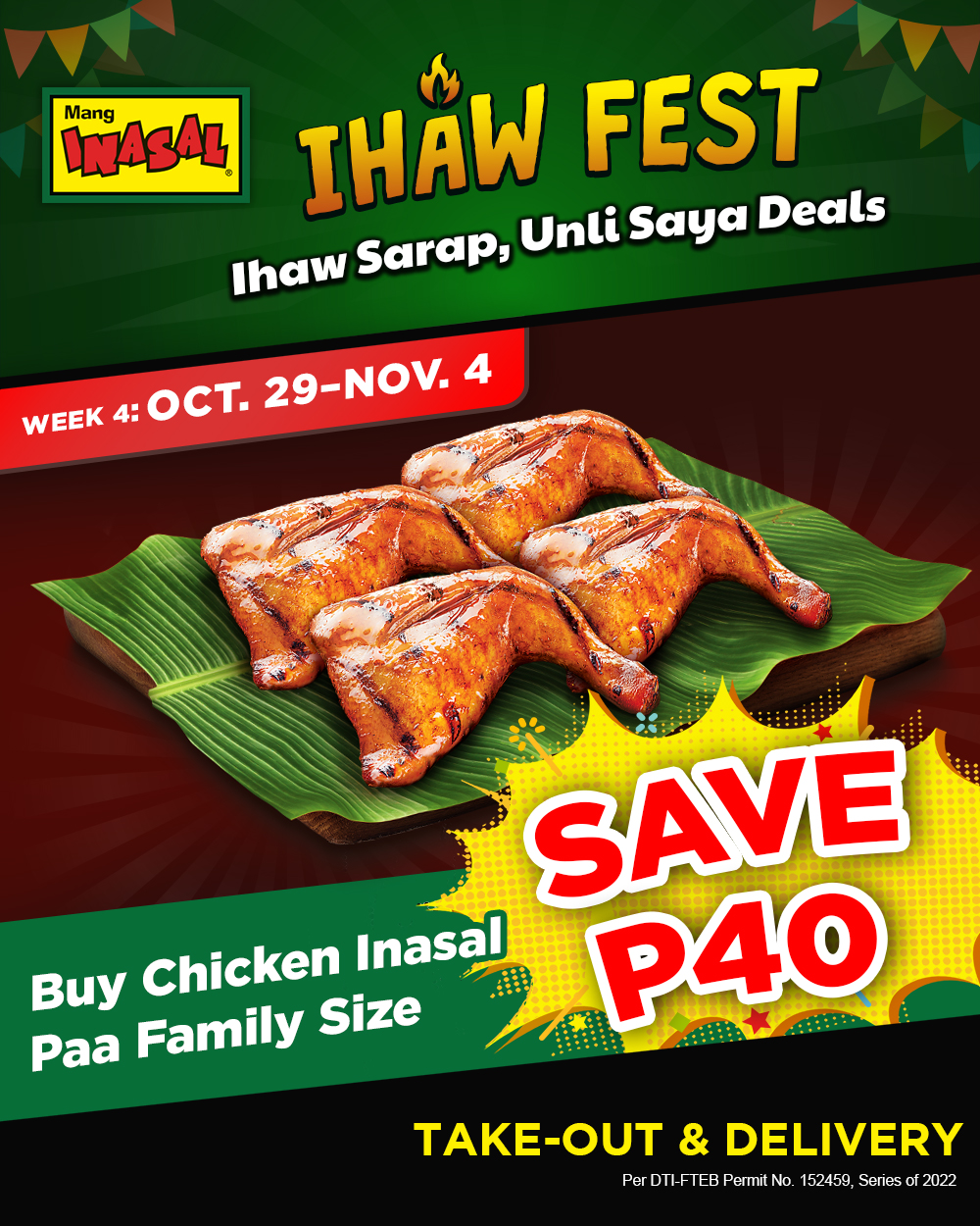 'Ihaw Fest' gives Mang Inasal customers discount on next takeout or ...