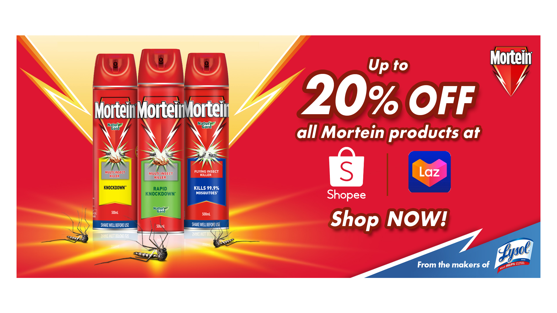 Mortein multi-insect killer, made by the #1 trusted disinfectant spray ...
