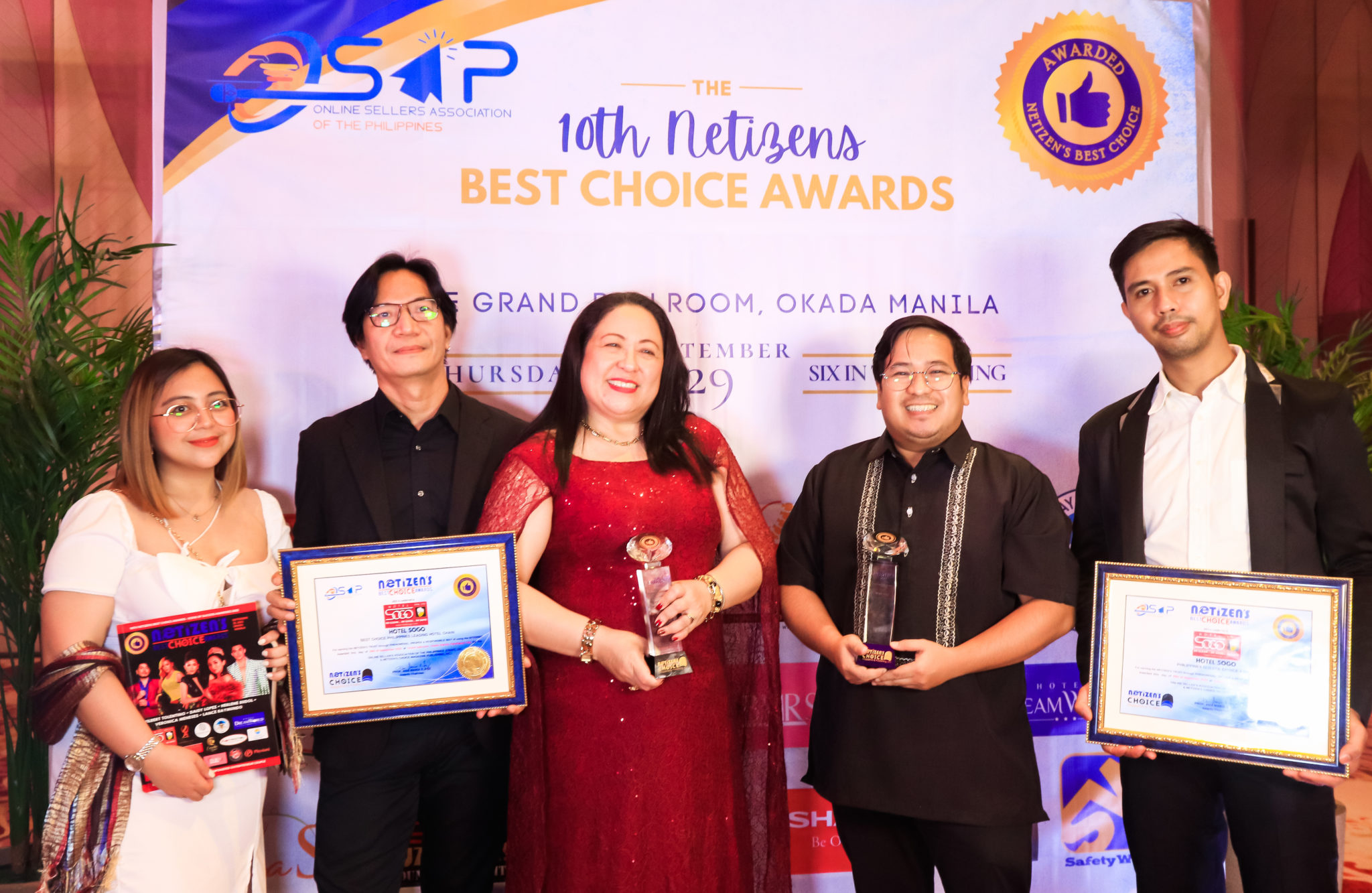 Hotel Sogo lands two accolades at 10th Netizens Best Choice Awards