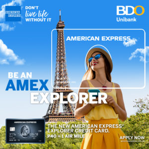 Explore the world again with the new Explorer Credit Card by BDO and American Express