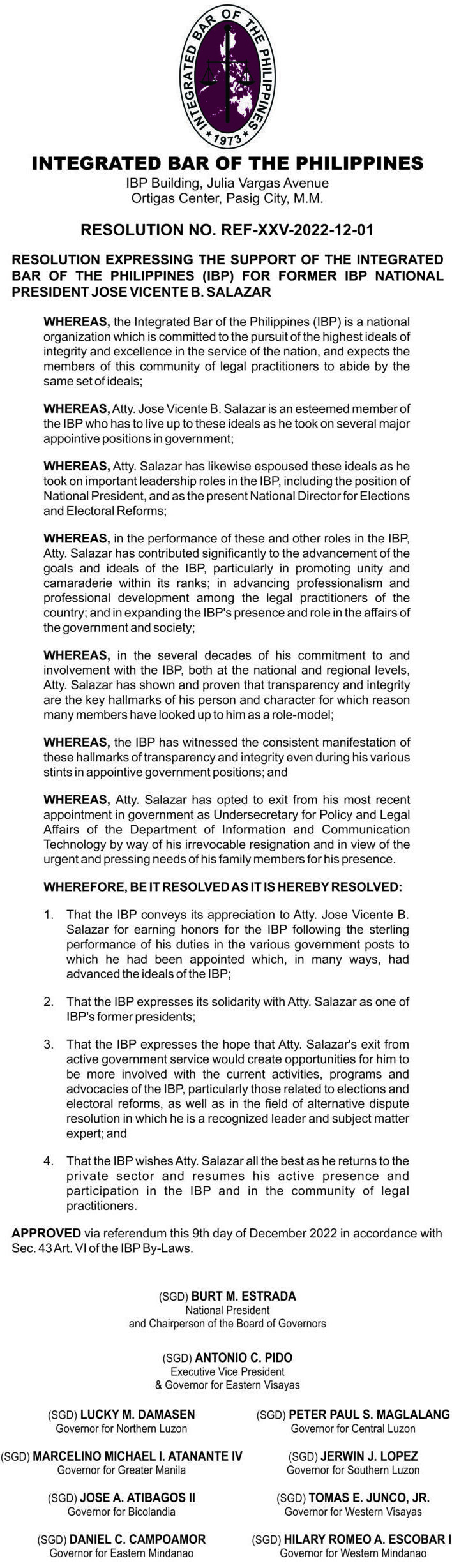 Integrated Bar of the Philippines supports former DICT USEC Jose ...