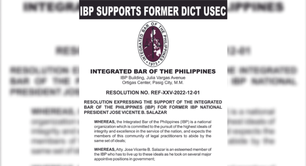Integrated Bar of the Philippines supports former DICT USEC Jose ...
