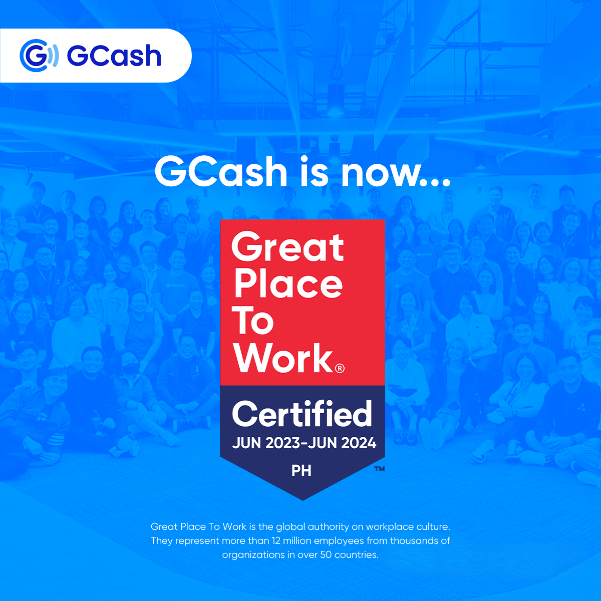 GCash receives Great Place to Work certification