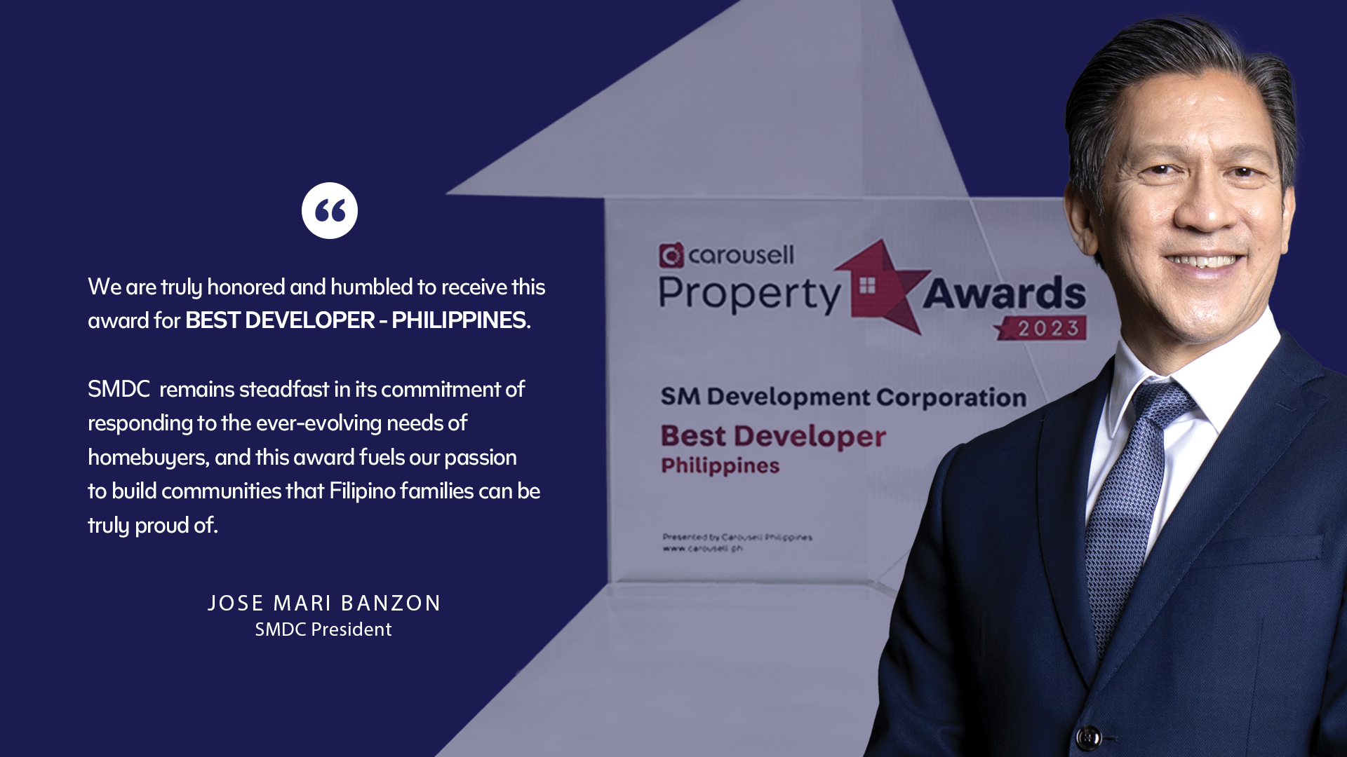 SMDC wins back-to-back Best Developer in the Philippines at the recent ...