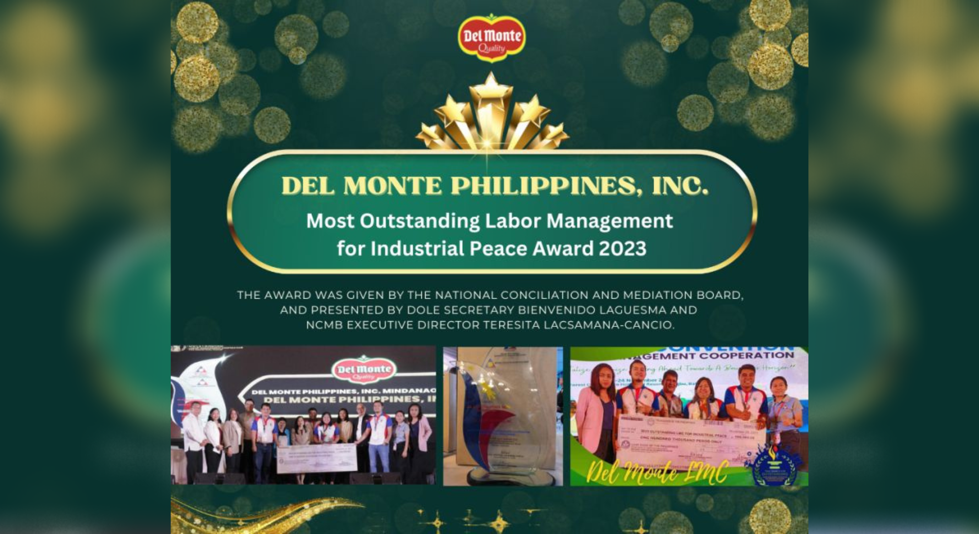 Del Monte Philippines Mindanao LMC winner in the 13th National Convention on Labor Management ...