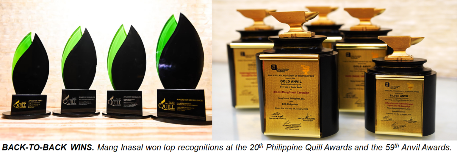 Mang Inasal awarded for PR excellence by Quill, Anvil awards | Inquirer ...