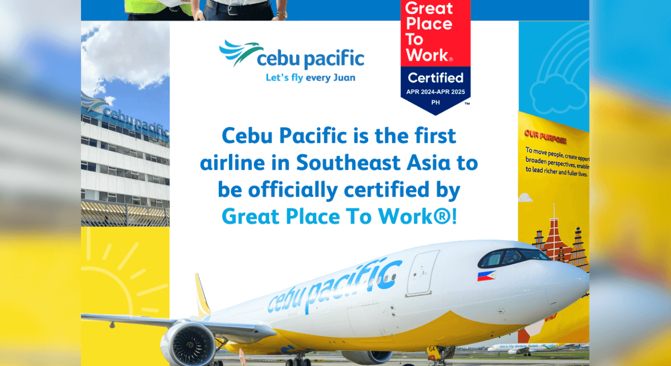 Cebu Pacific earns Great Place To Work® Certification