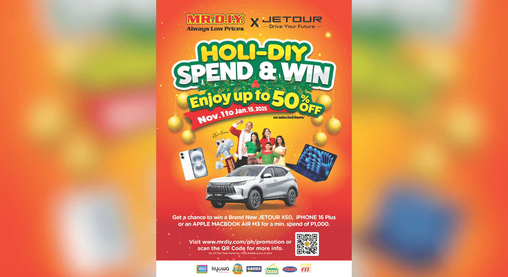 ‘Tis the season with MR.DIY and Jetour’s Holi-DIY Spend and Win Promo