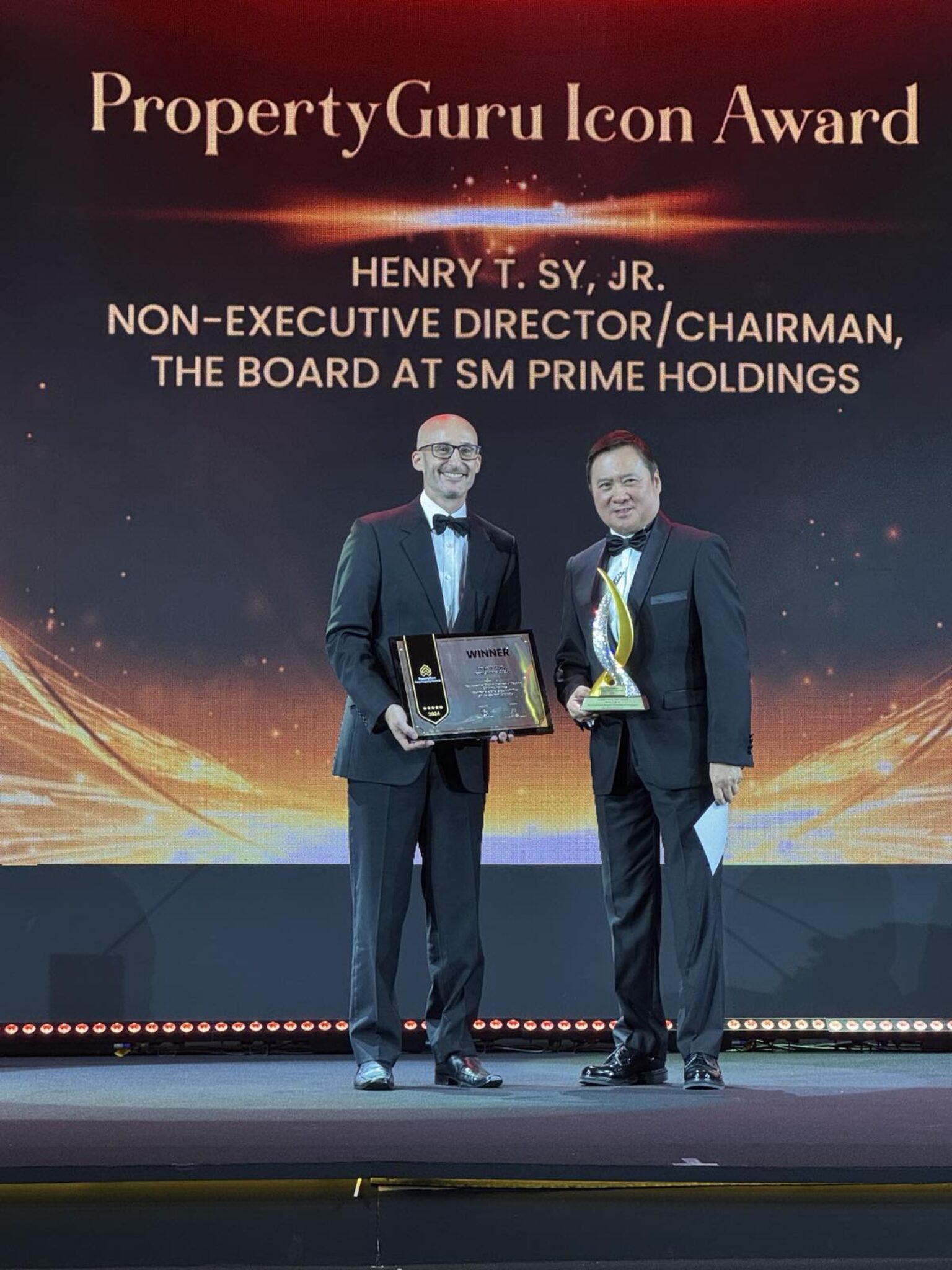 Henry T. Sy, Jr. is Icon of The Year at PropertyGuru Awards | Inquirer ...