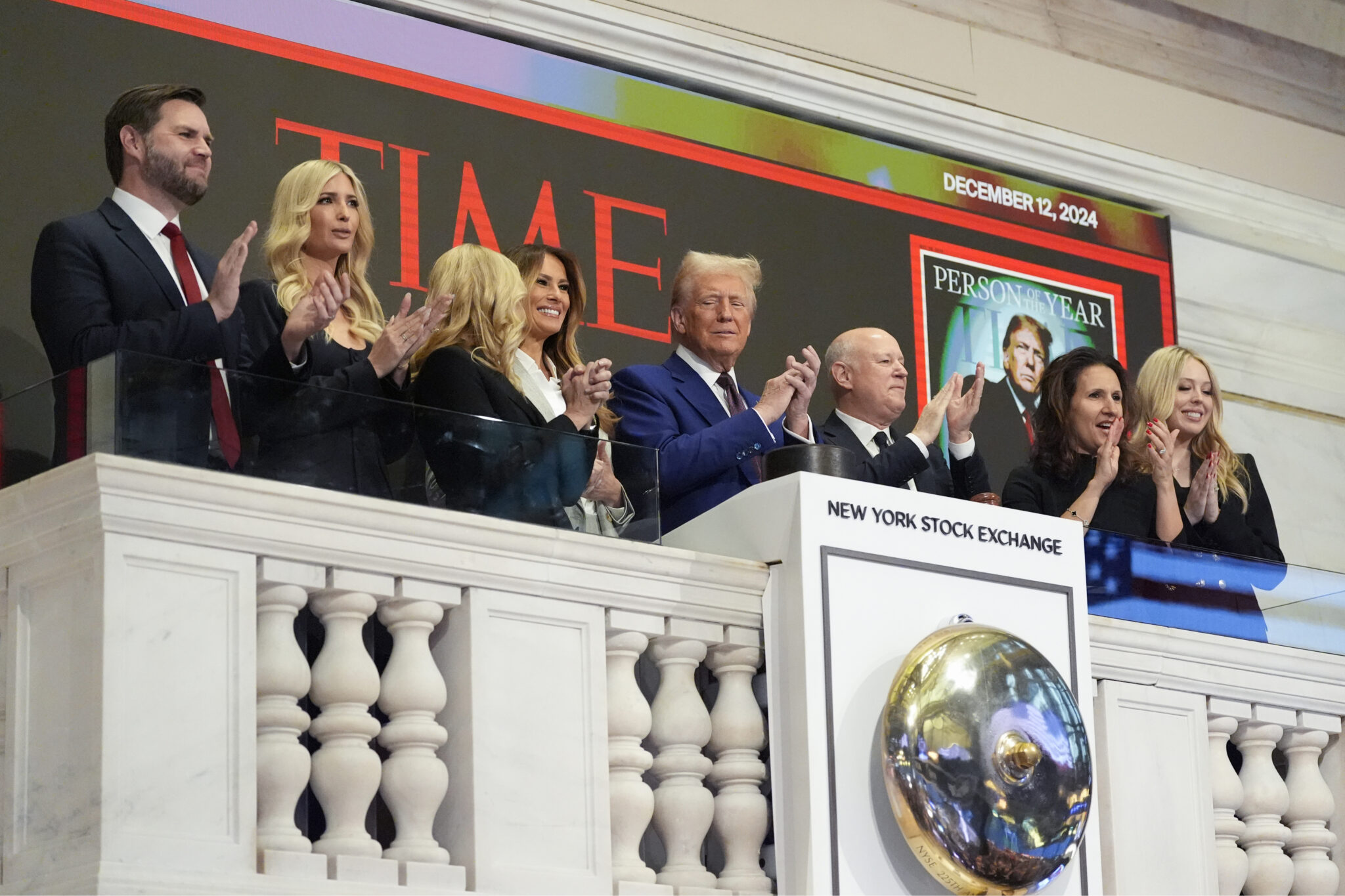 Trump is Time's Person of the Year, rings NYSE's opening bell