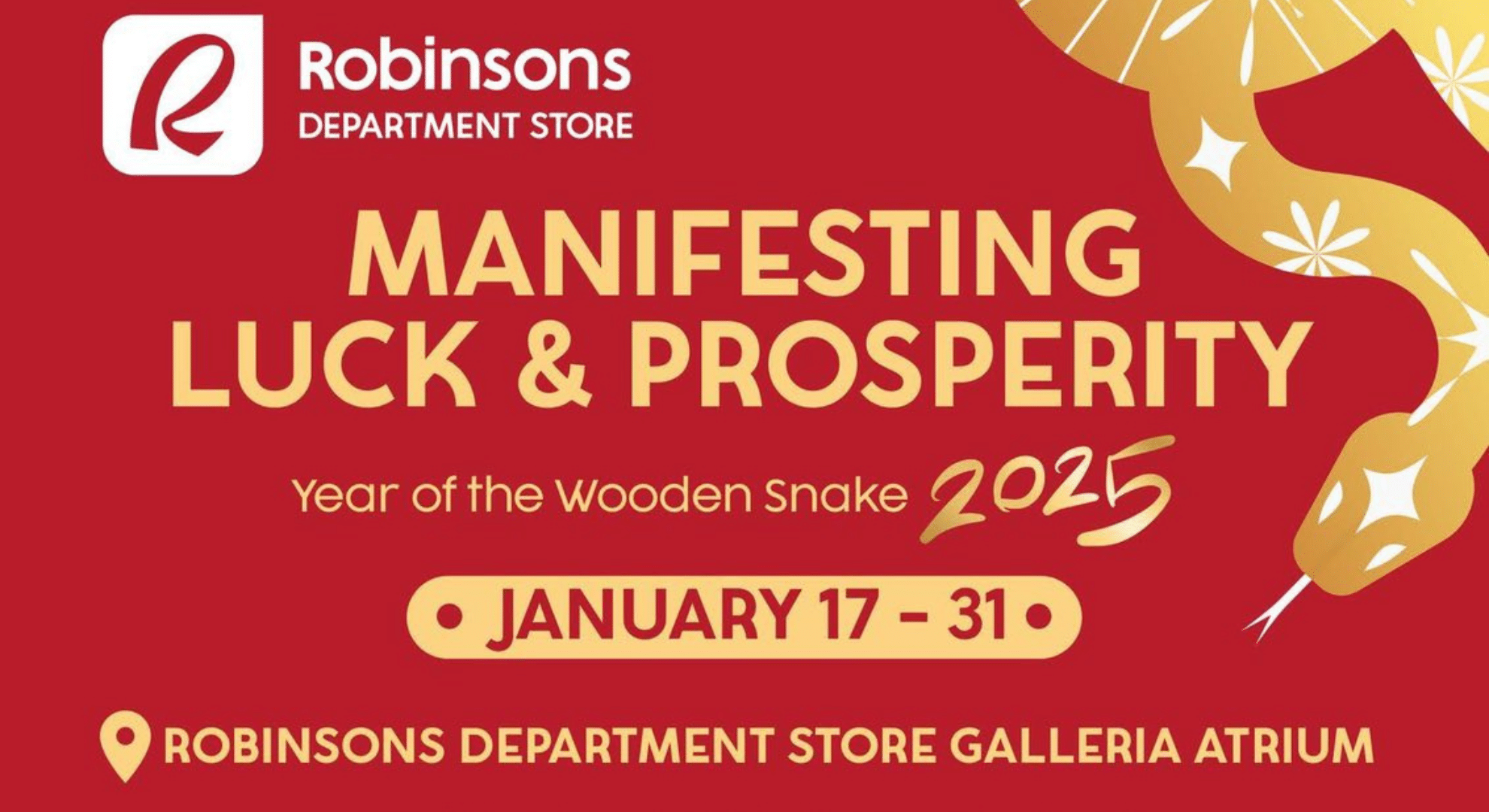No dressing room snakes here: Robinsons Department Store's CNY ...