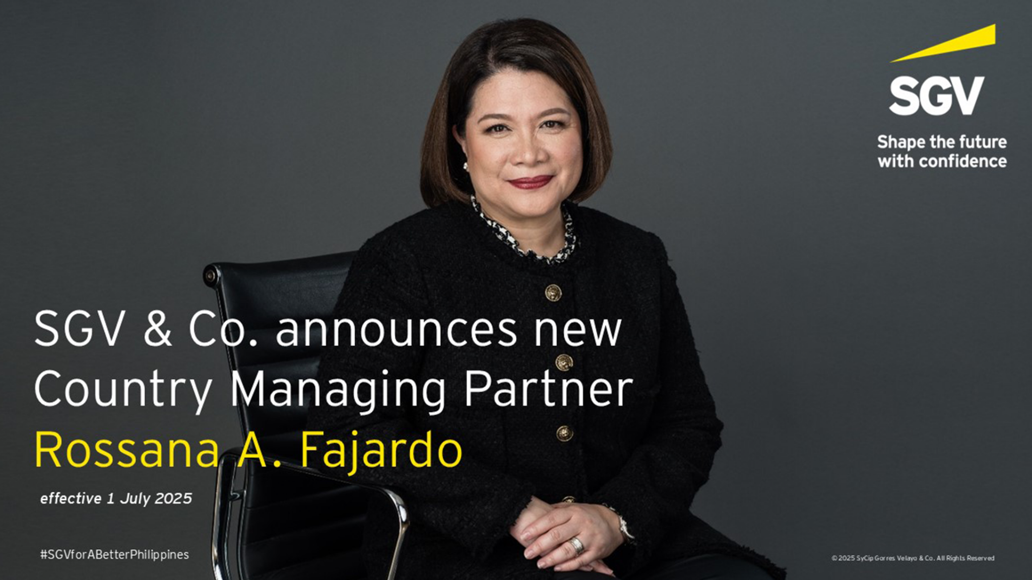 SGV & Co. picks Rossana Fajardo as new managing partner