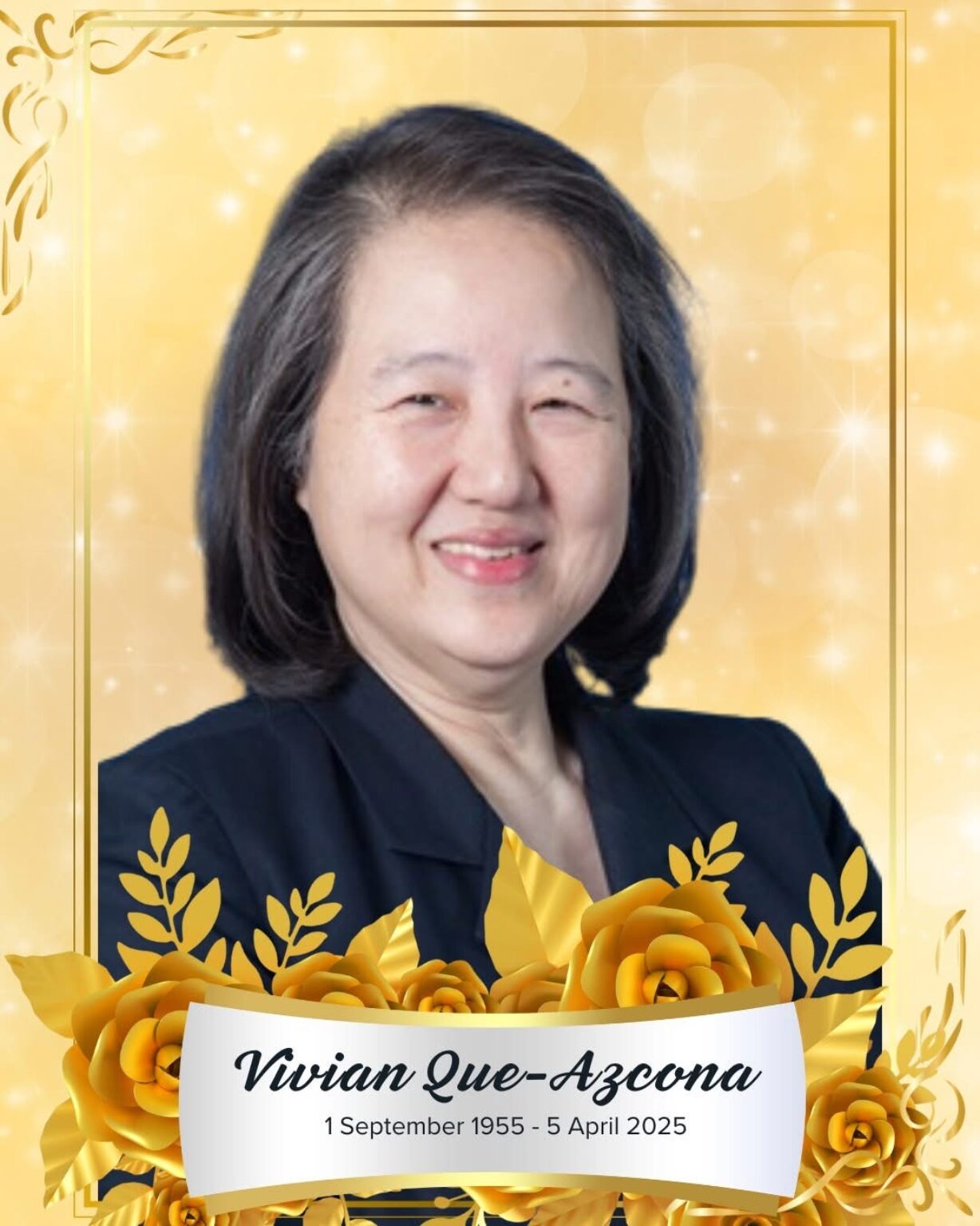 Mercury Drug president Vivian Que-Azcona dead at 69