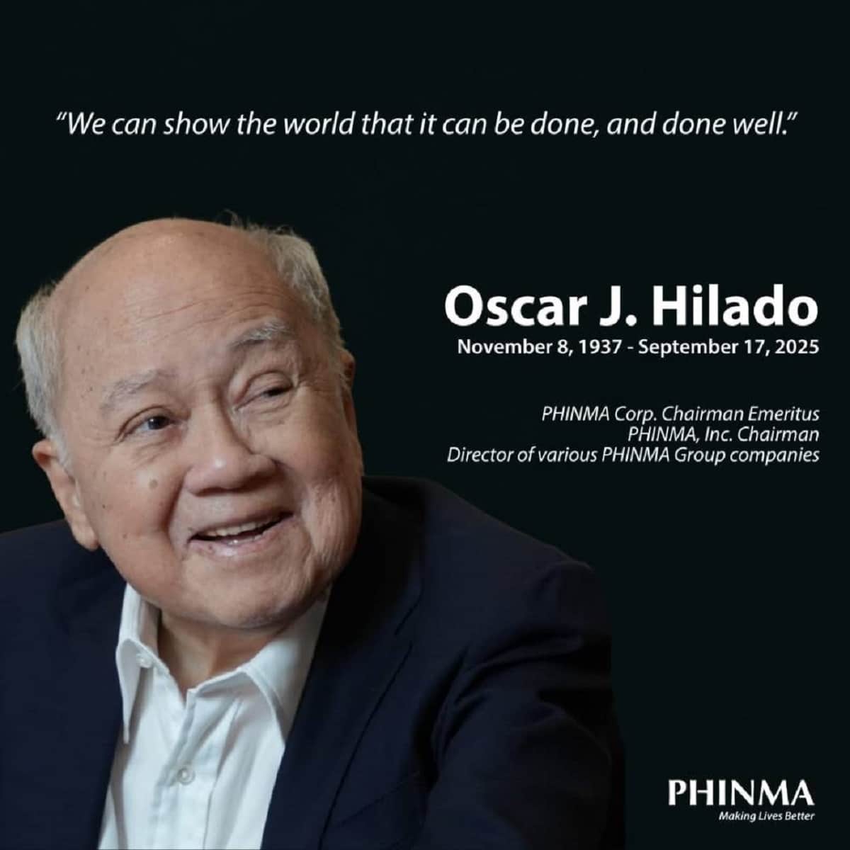 Oscar Hilado: Legacy of purpose, principles
