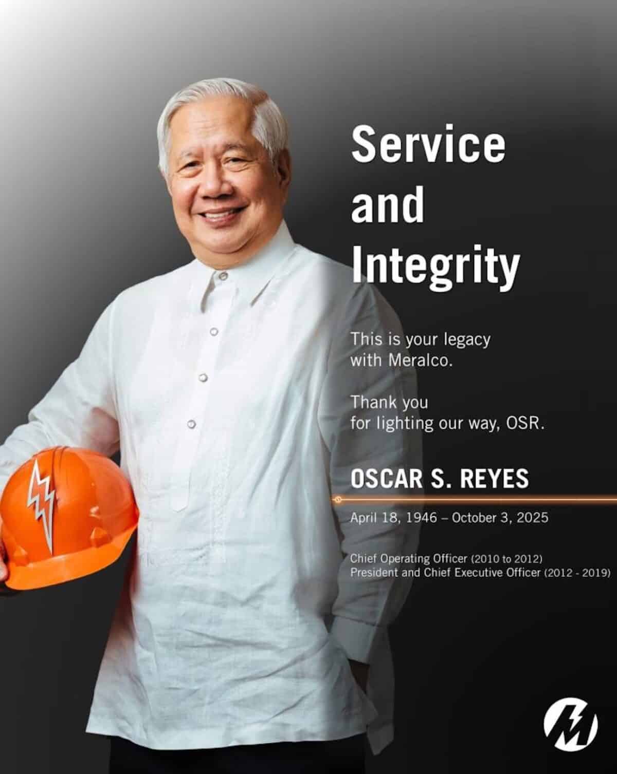 In memoriam: Oscar Reyes, a visionary and prudent leader