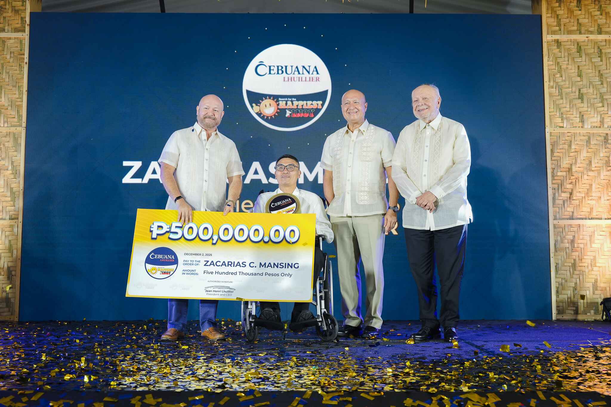 Zacarias Mansing Jr. Crowned Cebuana Lhuillier’s 2025 Happiest Pinoy among 500,000 Entries