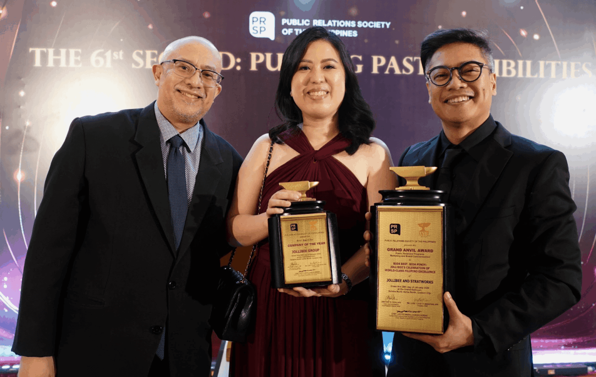Stratworks and Jollibee bring home the Grand Anvil at the 61st Anvil Awards